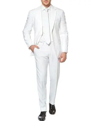 Opposuits White Knight Slim Fit Two-piece Suit & Tie Set - Natural