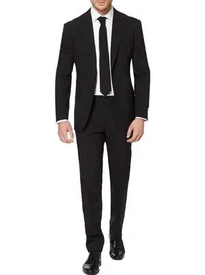 Opposuits Knight Slim Fit Two-piece Suit & Tie Set - Black