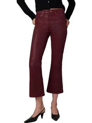 Joe's Jeans The Callie Coated High Waist Ankle Bootcut Jeans - Syrah