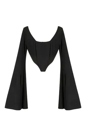 Natasha Zinko Jersey Corset Top - Black