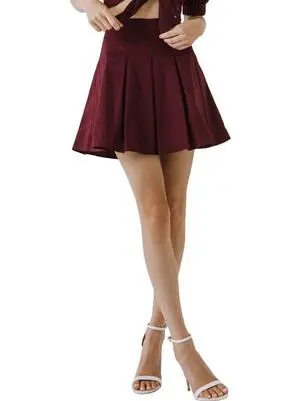 ENDLESS ROSE Endless Rose Pleated Cotton Miniskirt