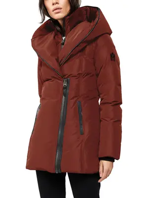 Mackage Adali Hooded Down Jacket Brick