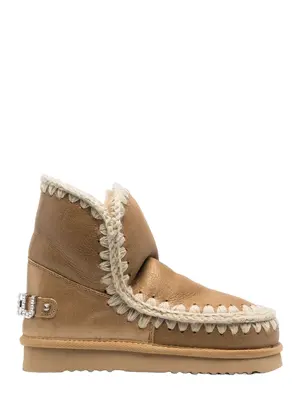 Mou Eskimo Metallic Ankle Boots Brown