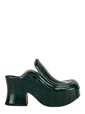 Bottega Veneta Wedge Clogs - Billiard