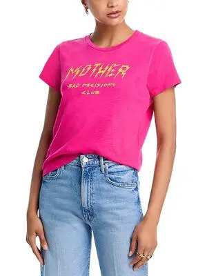 MOTHER The Lil Sinful Tee - Fucshia Purple Bad Decisions
