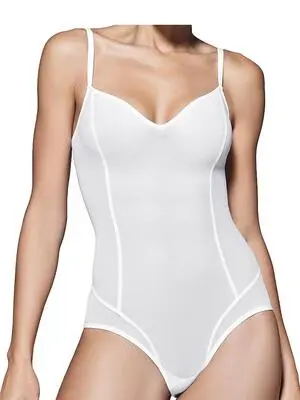 ITEM M6 All Mesh Shape Thong Bodysuit - White