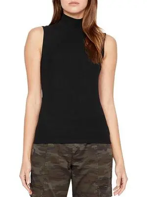 Sanctuary Essential Mock Neck Knit Top - Black
