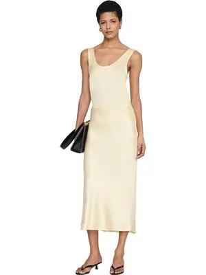 ANINE BING Bar Silk Midi Skirt