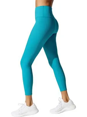 Carbon38 Ribbed 7/8 Legging - Dark Teal