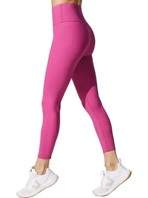 Carbon38 Ribbed 7/8 Legging Magenta