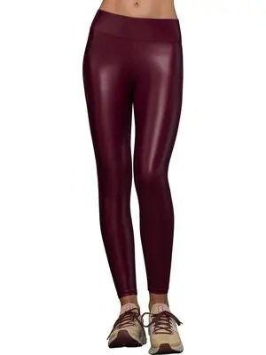 Carbon38 Regular Rise 7/8 Legging In Takara Shine - Fig