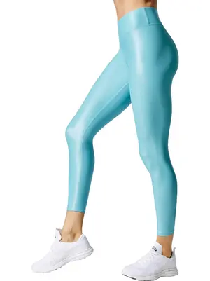 Carbon38 Regular Rise 7/8 Legging In Takara Shine Light Aqua