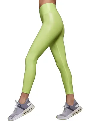 Carbon38 High Rise 7/8 Legging In Takara Shine Acid Lime