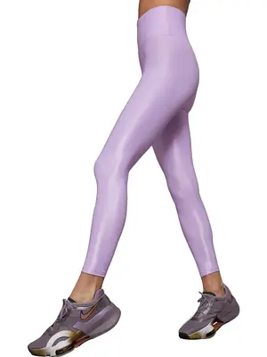 Carbon38 High Rise 7/8 Legging In Takara Shine Crocus Petal