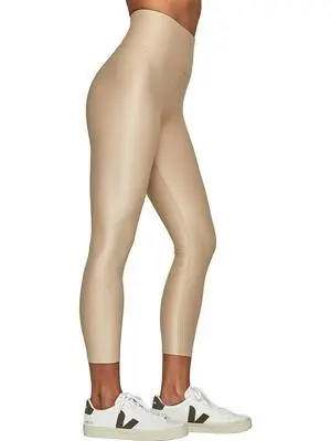 Carbon38 High Rise 7/8 Legging In Takara Shine Sandy Tan