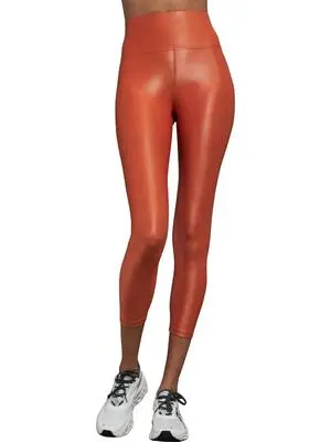 Carbon38 High Rise 7/8 Legging In Takara Shine - Spice Route