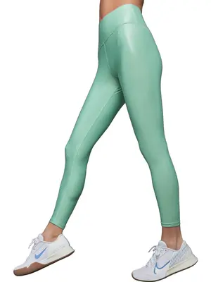Carbon38 High Rise 7/8 Legging In Takara Shine Wasabi