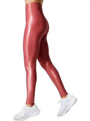 Carbon38 High Rise Full-length Legging In Takara Shine Azalea