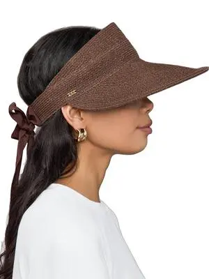 Eugenia Kim Eugenia Kim Ricky Packable Visor Chocolate