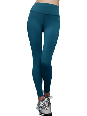 Carbon38 High Rise Full-length Legging In Diamond Compression Deep Lagoon
