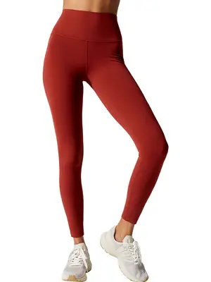 Carbon38 High Rise Full-length Legging In Diamond Compression Rum Wine