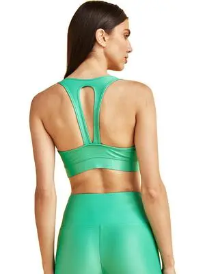 Carbon38 Action Bra 2.0 In Takara Shine Digital Green