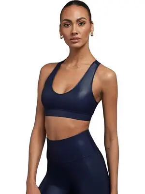 Carbon38 Action Bra 2.0 In Takara Shine - Navy Blazer
