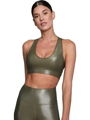 Carbon38 Action Bra 2.0 In Takara Shine Olive