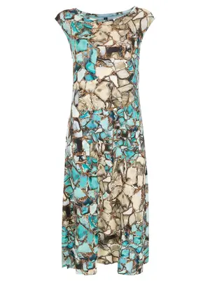 LYGIA & NANNY Geode Print Midi Dress - Blue