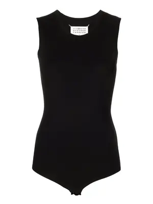 MAISON MARGIELA Four Stitch Logo Bodysuit - Black
