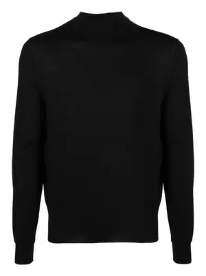 DRUMOHR Mock-neck Merino Jumper - Black