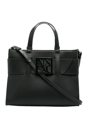 Armani Exchange Logo Tote Bag - Black