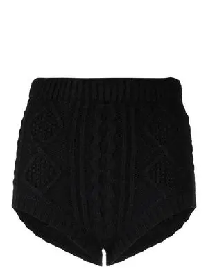 Red Valentino Cable-knit Shorts - Black