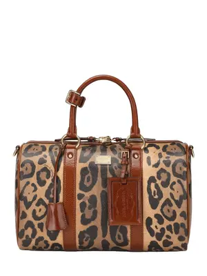 Dolce & Gabbana Crespo Leopard-print Handbag - Brown