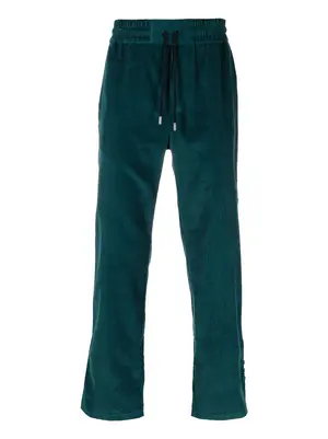 JUST DON Checked-stripe Corduroy Trousers - Green