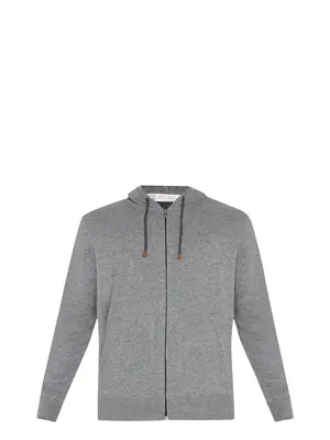 Brunello Cucinelli Cashmere Full-zip Hoodie - Medium Grey