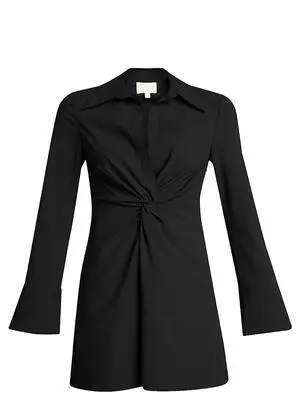 Cinq À Sept Mckenna Twist-front Dress - Black