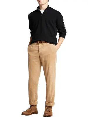 Brunello Cucinelli Brunello Cucinelli Cashmere Quarter-Zip Pullover Ca709 Denim