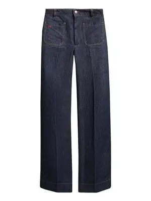 Victoria Beckham Alina Wide-leg Jeans Indigo