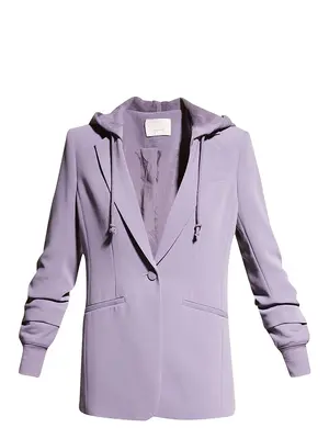 Cinq À Sept Cinq A Sept Khloe Hooded Jacket Lilac Grey