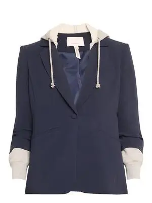 Cinq À Sept Cinq A Sept Khloe Hooded Jacket Navy/heather Gr