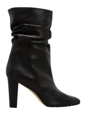 Manolo Blahnik Manolo Blahnik Calasso Napa Slouchy Mid Booties Blck0015