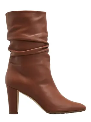 Manolo Blahnik Manolo Blahnik Calasso Napa Slouchy Mid Booties Mbrw2142