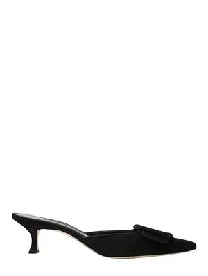 Manolo Blahnik Maysale Mules - Black