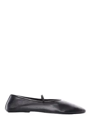 THE ROW Lambskin Ballerina Flats - Black