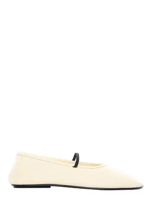 THE ROW THE ROW Lambskin Ballerina Flats Eggshell