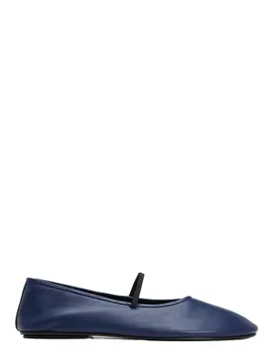 THE ROW THE ROW Lambskin Ballerina Flats Navy