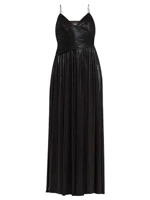 Retrofete Metallic Cocktail Dress - Metallicblack