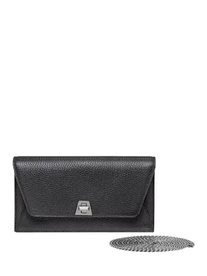 Akris Anouk Cervo Leather Clutch Bag - Black