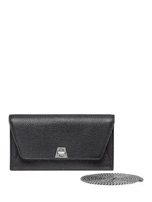 Akris Anouk Cervo Leather Clutch Bag - Black